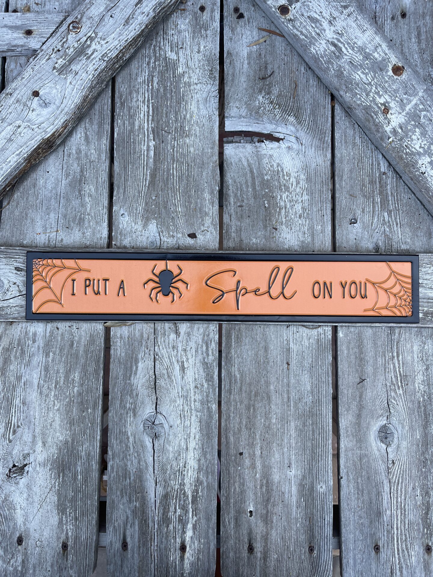 Halloween Metal Spell Sign - Kelea's Florals