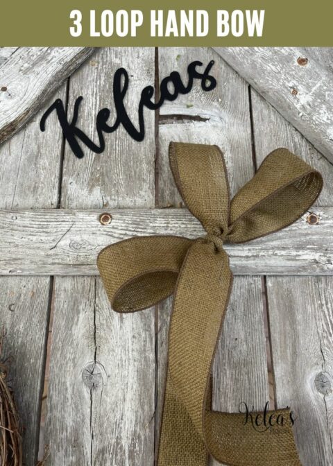Three Loop Hand Bow For Wreath - Kelea's Florals