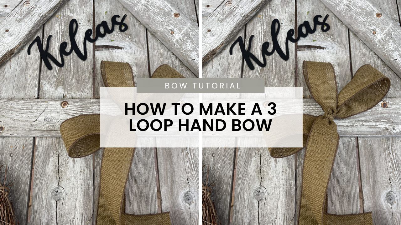 Three Loop Hand Bow For Wreath - Kelea's Florals