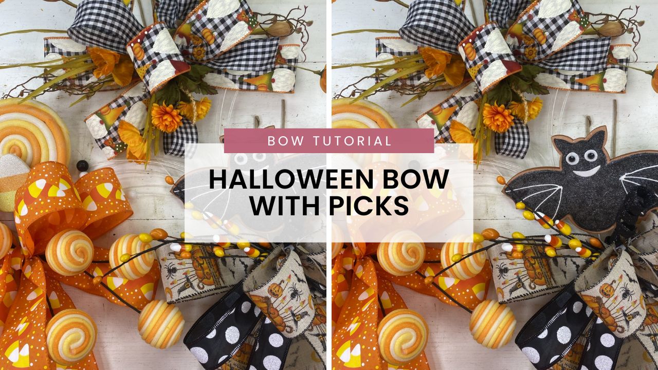 Halloween Bow with Pick Tutorial - Kelea's Florals