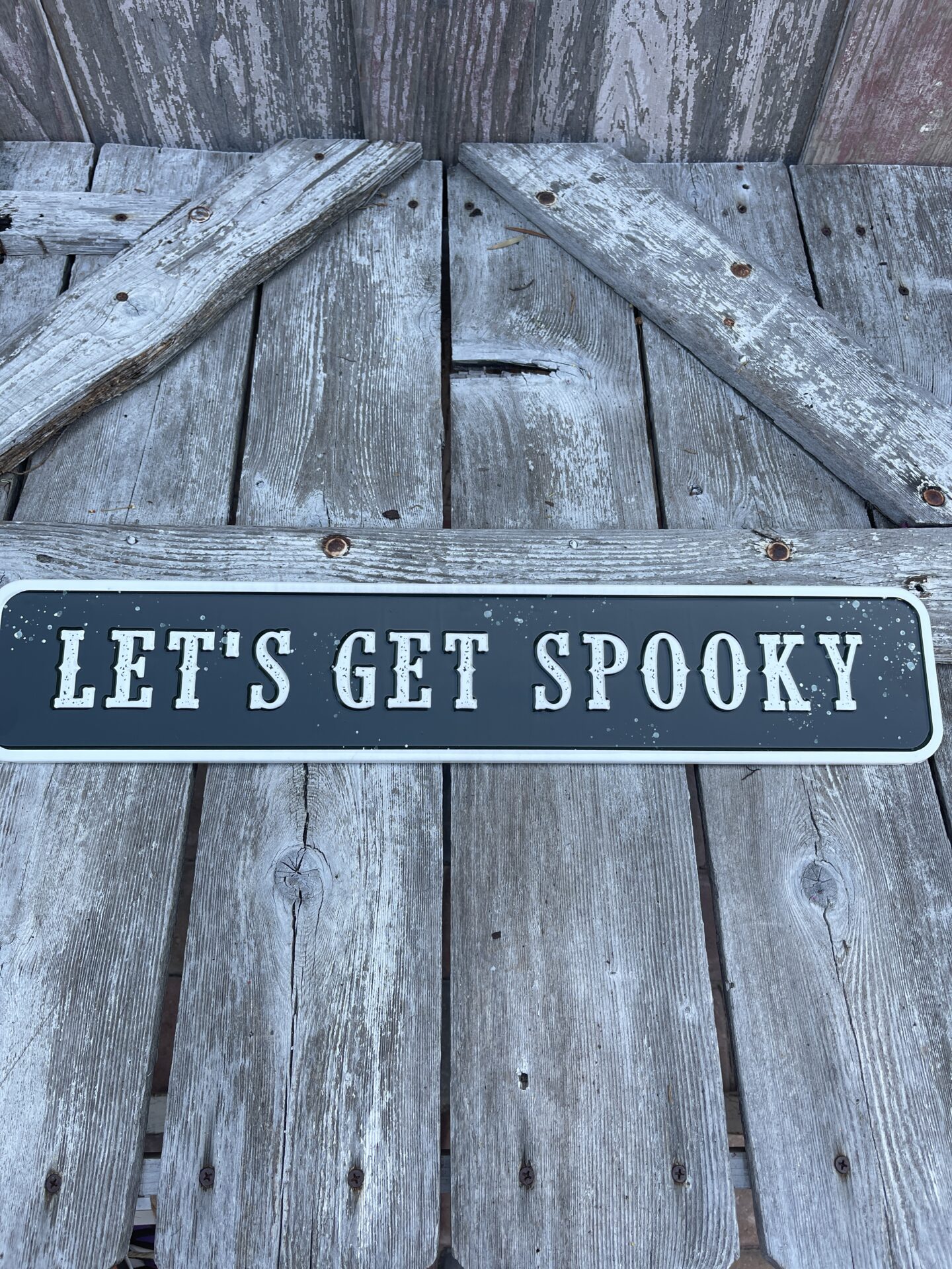 Halloween Metal Get Spooky Sign - Kelea's Florals