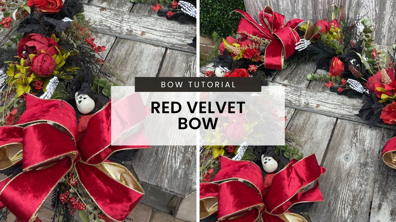 How to Make a Red Velvet Bow - Kelea's Florals