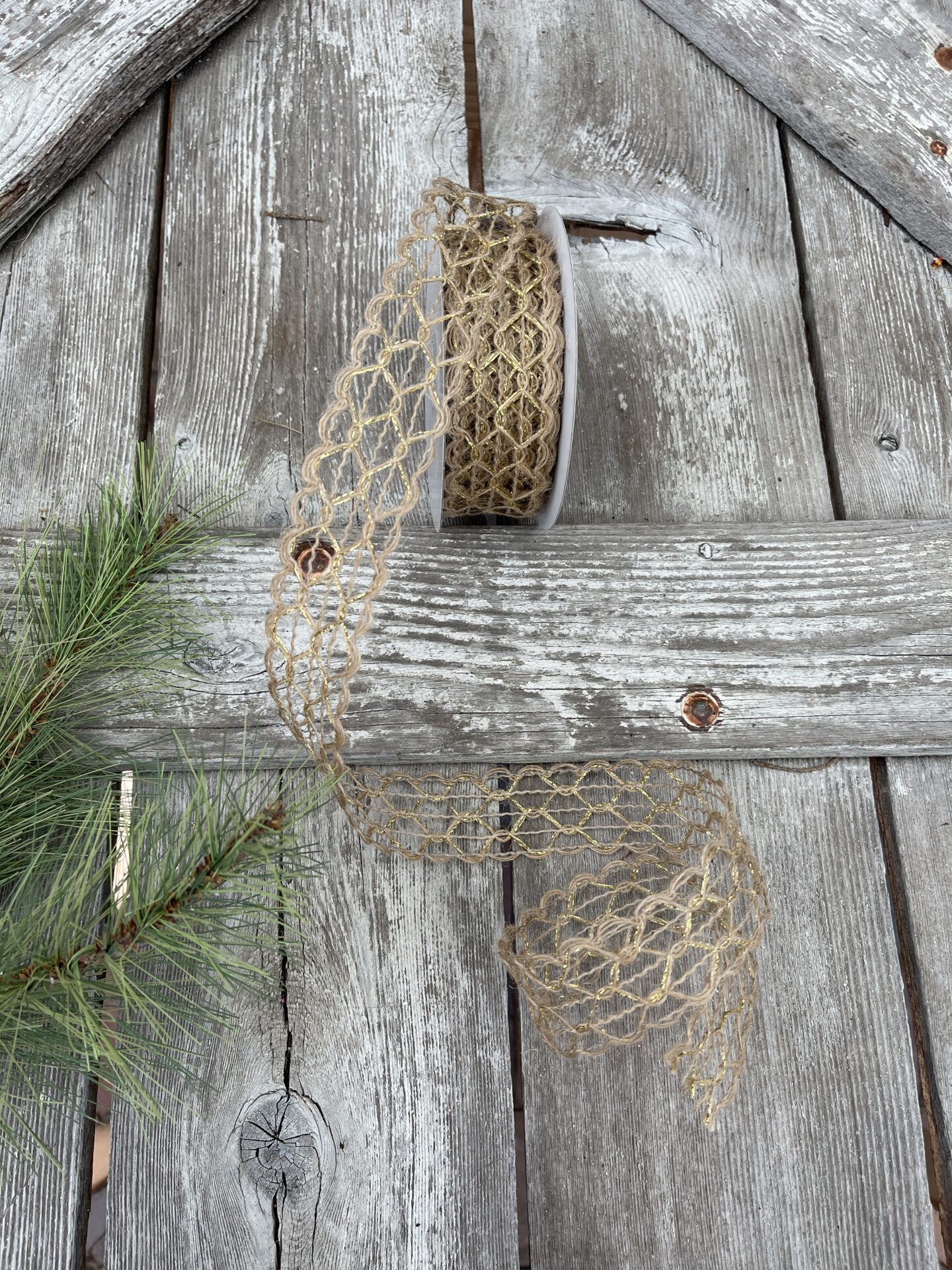 1.5" Gold Silver Sparkle Net Ribbon on 10 YD Roll - Kelea's Florals