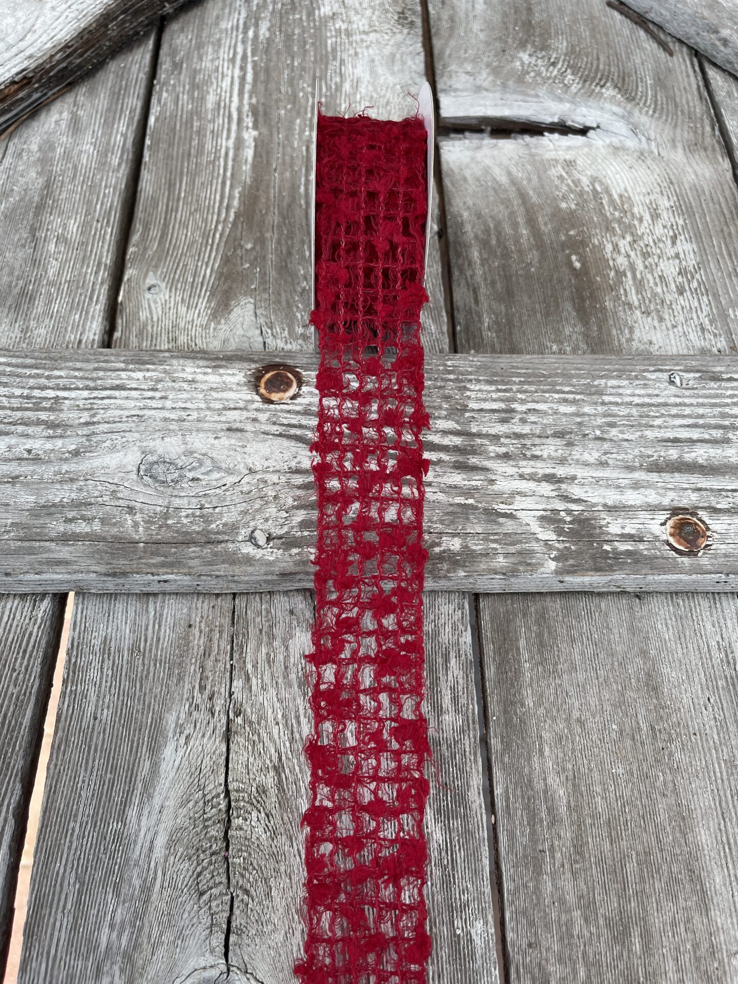 1.5" Red Fuzz Net Ribbon on 10 YD Roll - Kelea's Florals
