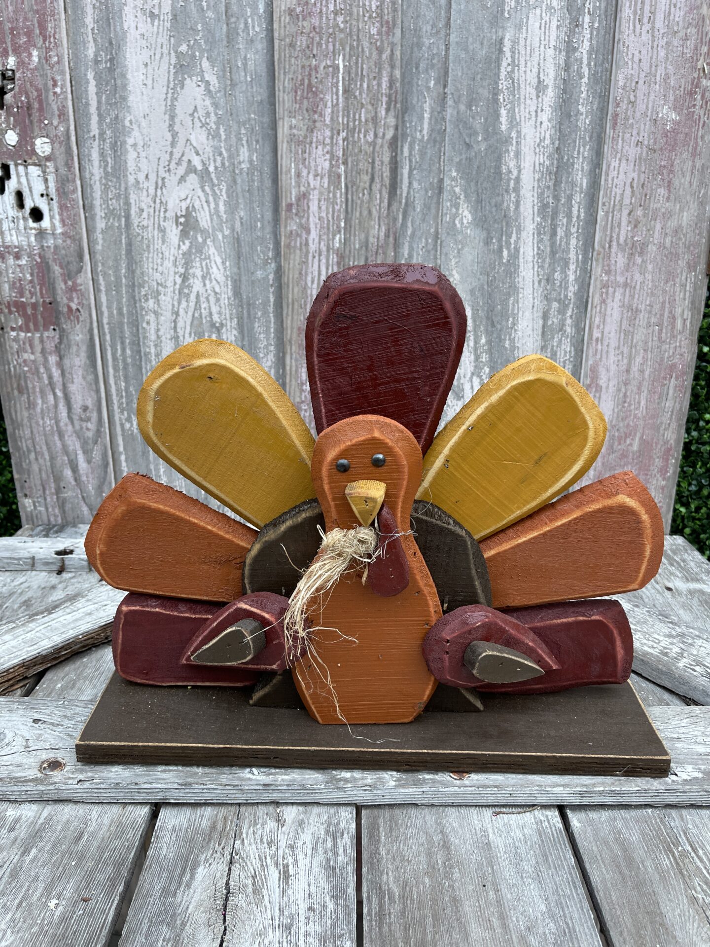 Wooden Turkey on a Base - Kelea's Florals