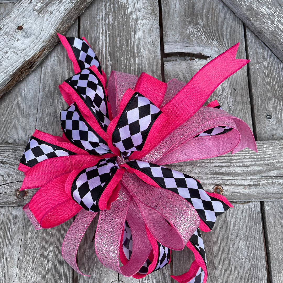 DIY Pink Funky Bow Supply List - Kelea's Florals