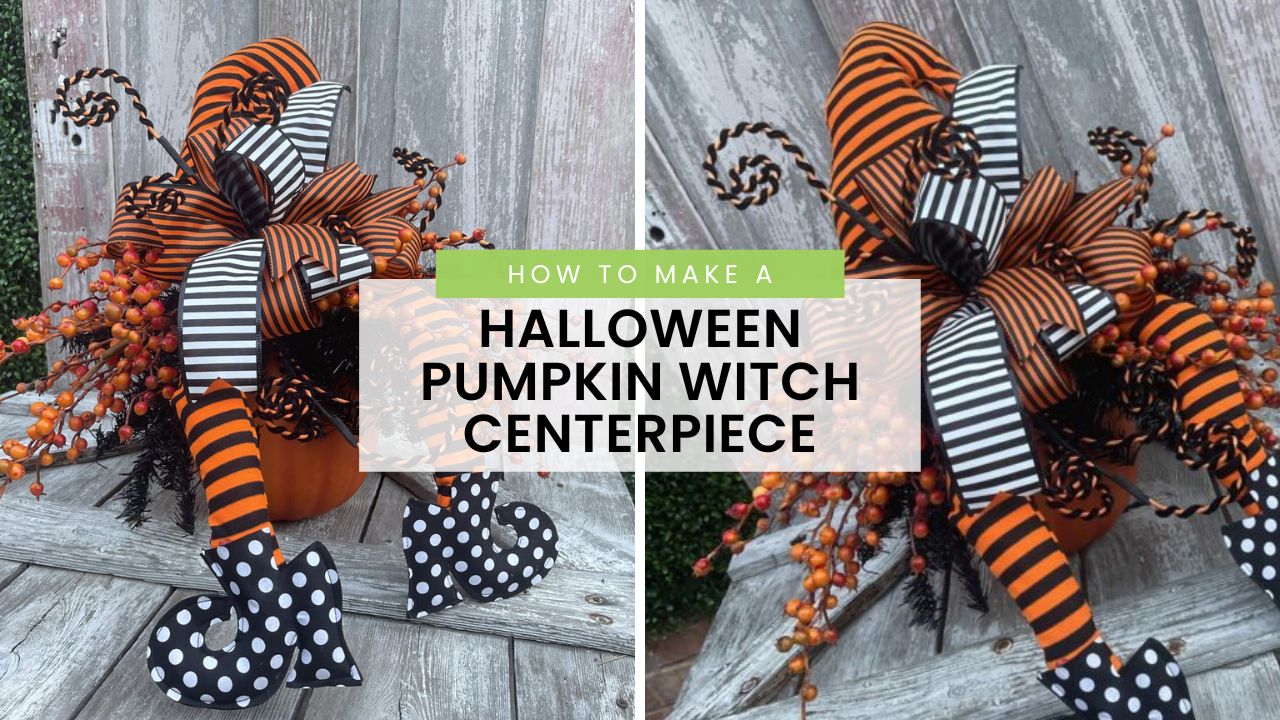 Make the Cutest Halloween Pumpkin Witch Centerpiece - Kelea's Florals