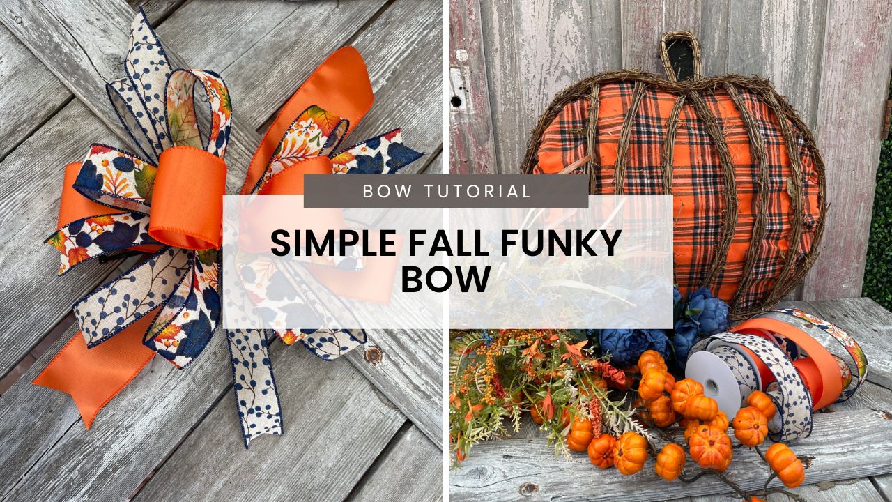 Simple Fall Funky Bow - Kelea's Florals