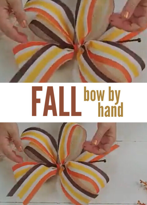 Learn To Make Your Own Simple Fall Bow by Hand - Kelea's Florals