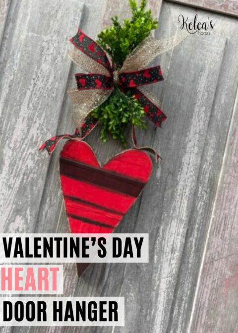 Valentine's Day Heart Door Hanger - Kelea's Florals