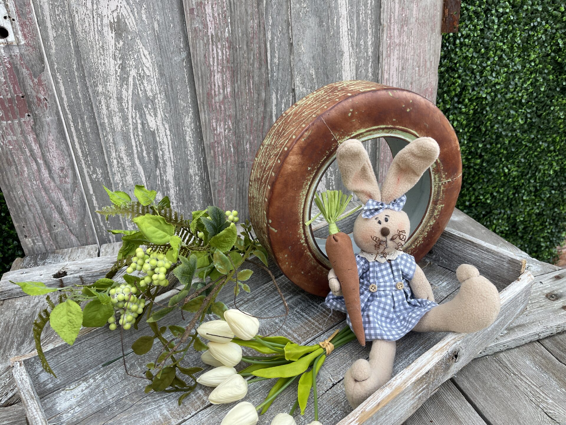Tire Swing Bunny Wreath Kit - Kelea's Florals