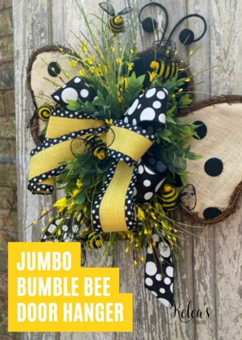 Bumble Bee Door Hanger Simple Tutorial - Kelea's Florals