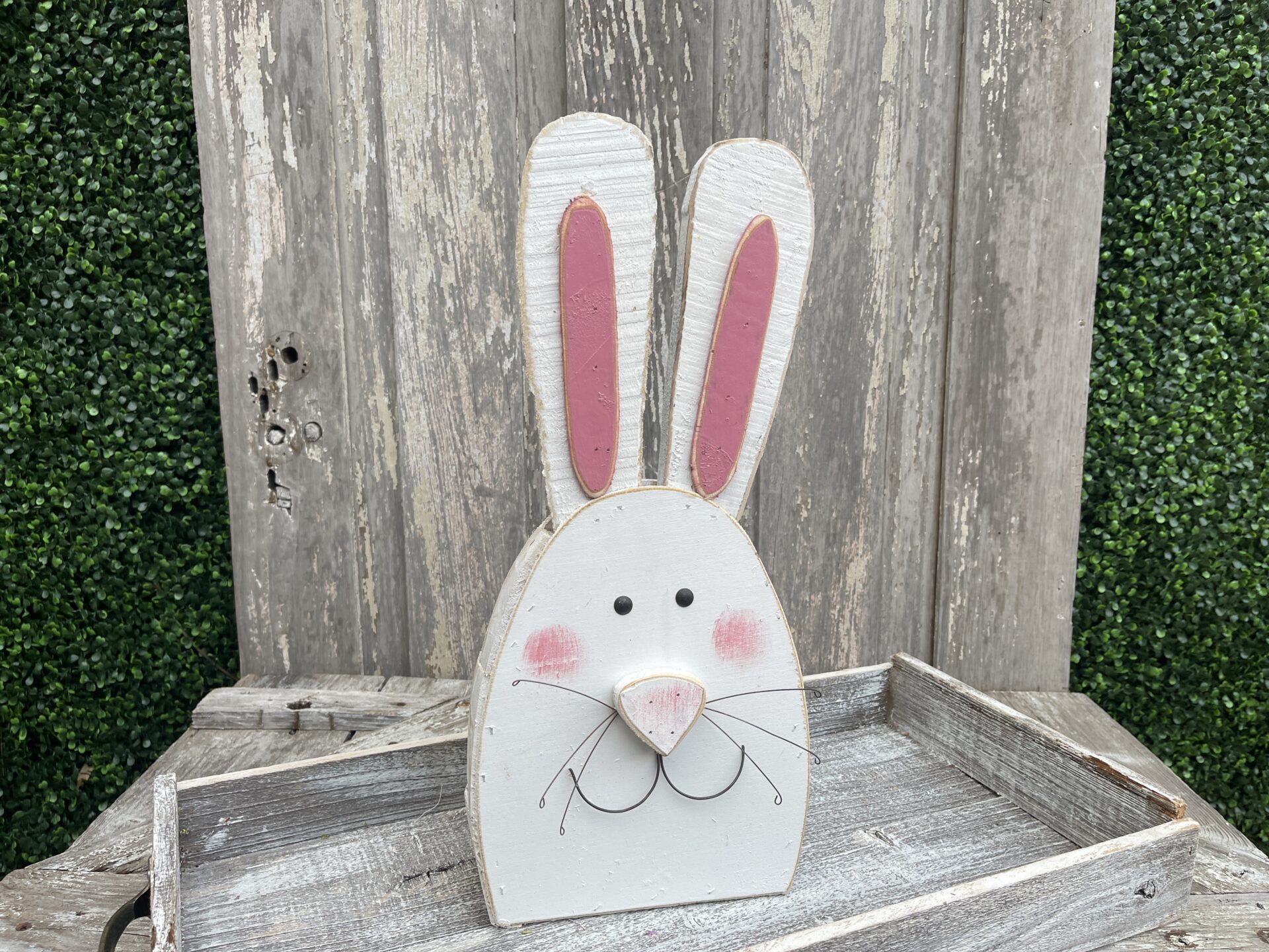 Tall Wooden Bunny Head - Kelea's Florals