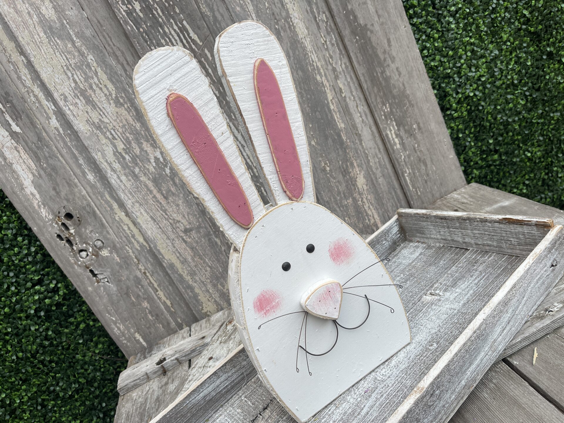 Tall Wooden Bunny Head - Kelea's Florals