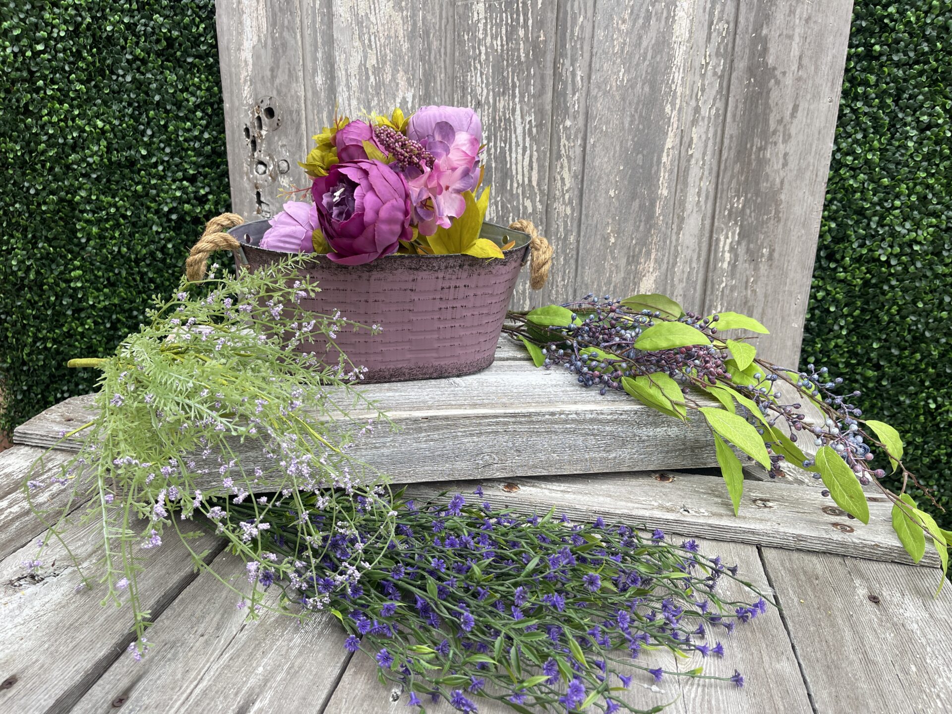 Purple Peony Side Table Floral Arrangement Kit Supply List - Kelea's ...