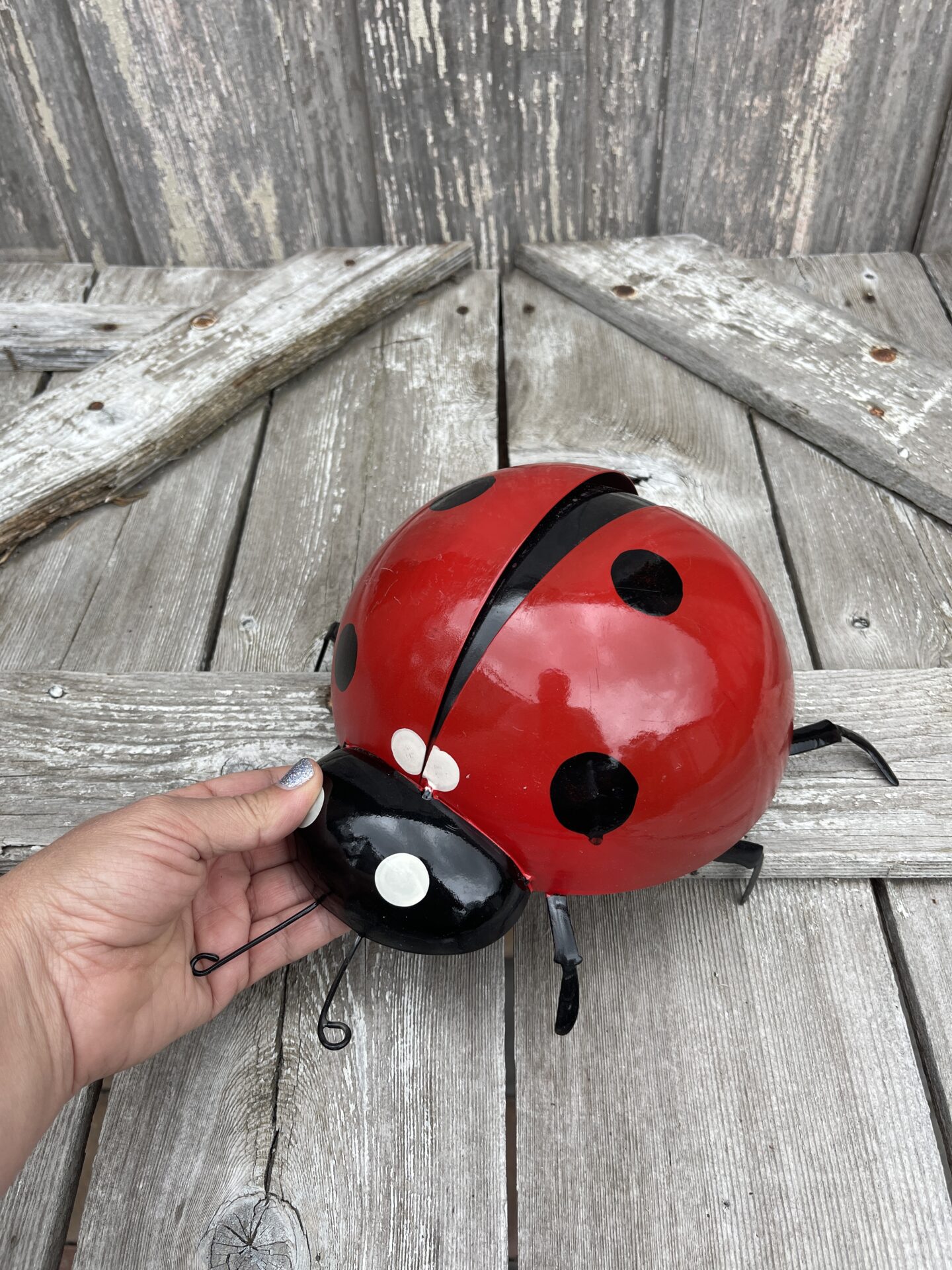 Large Metal Ladybug - Kelea's Florals