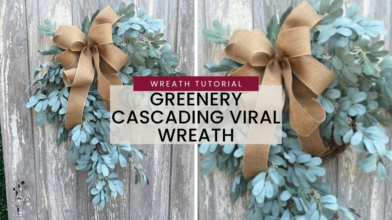 Greenery Cascading Viral Wreath - Kelea's Florals