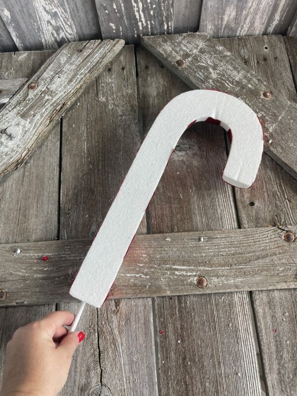 Large Glitter Candy Cane Glitter Floral Stem Christmas Decoration Pick ...