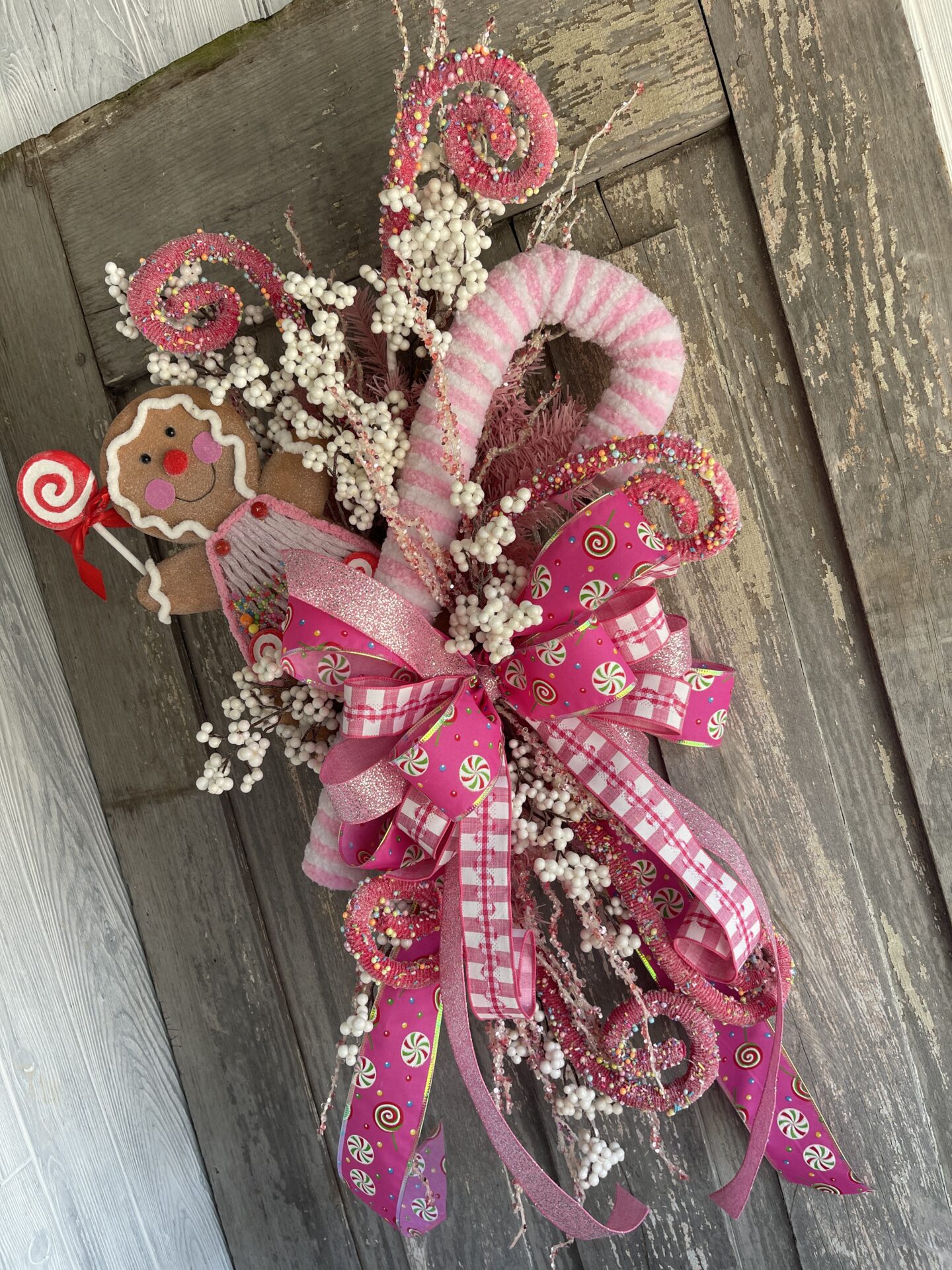 KDS Tutorial Pink Gingerbread Candy Swag Supply List - Kelea's Florals