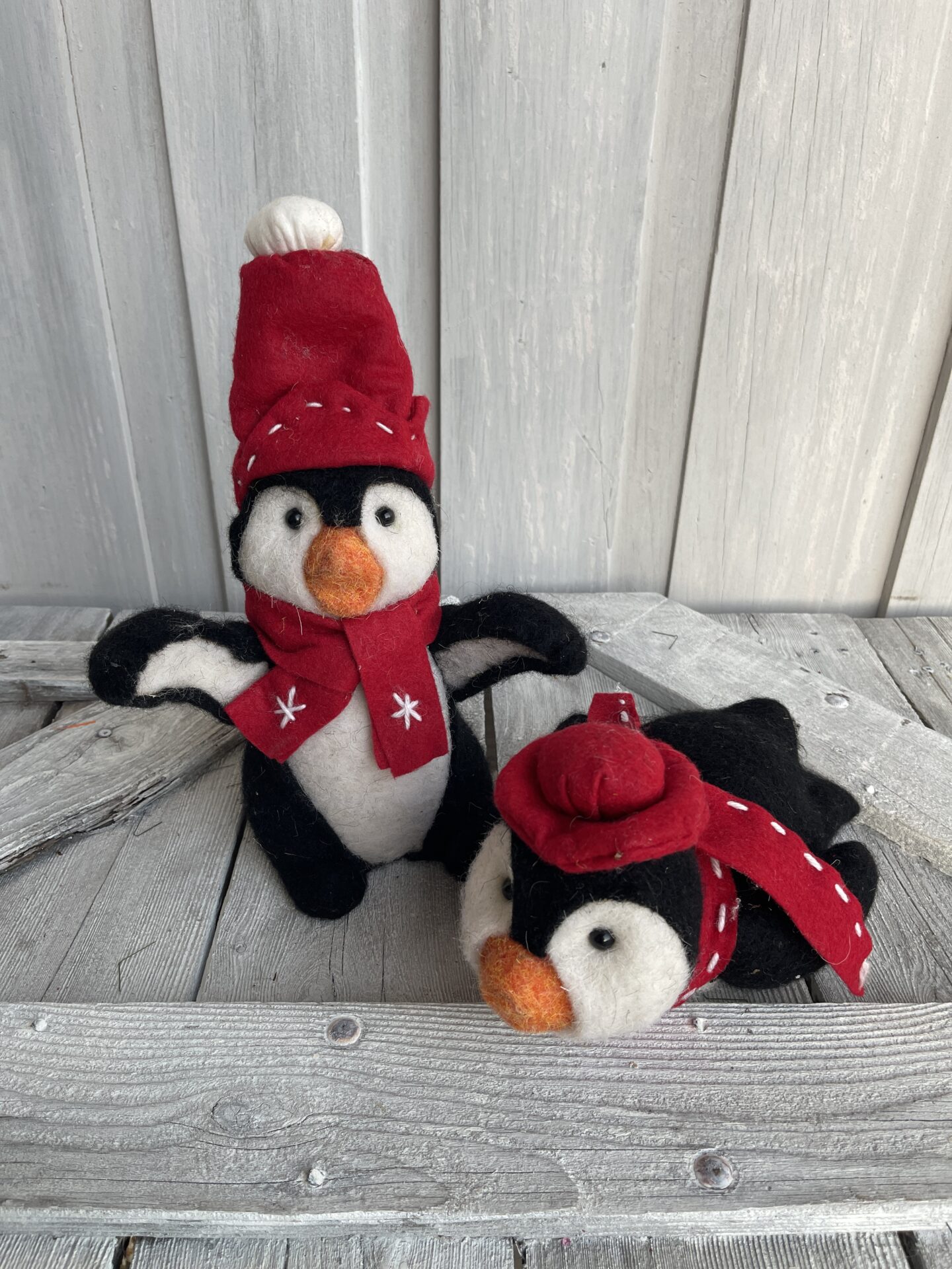 Penguins in Hats and Scarf, Set of 2 - Kelea's Florals
