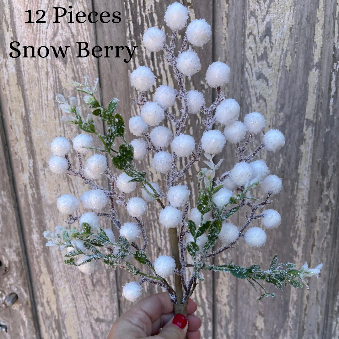 Snow Berry Leaves Stem Bundle - Kelea's Florals