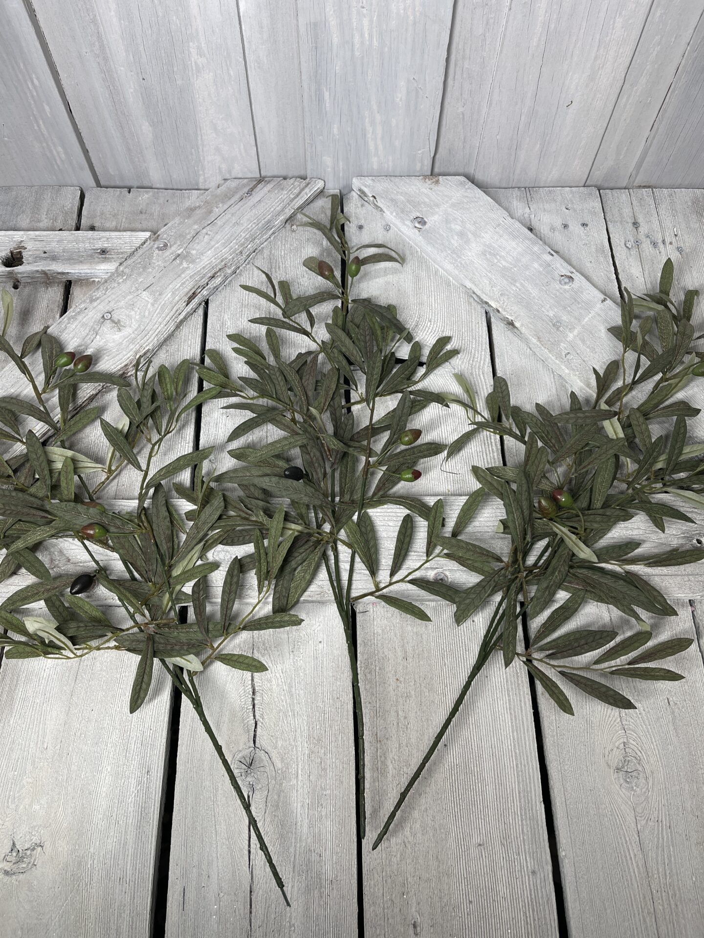 Olive Branch Leaf Stems-Set of 3 - Kelea's Florals