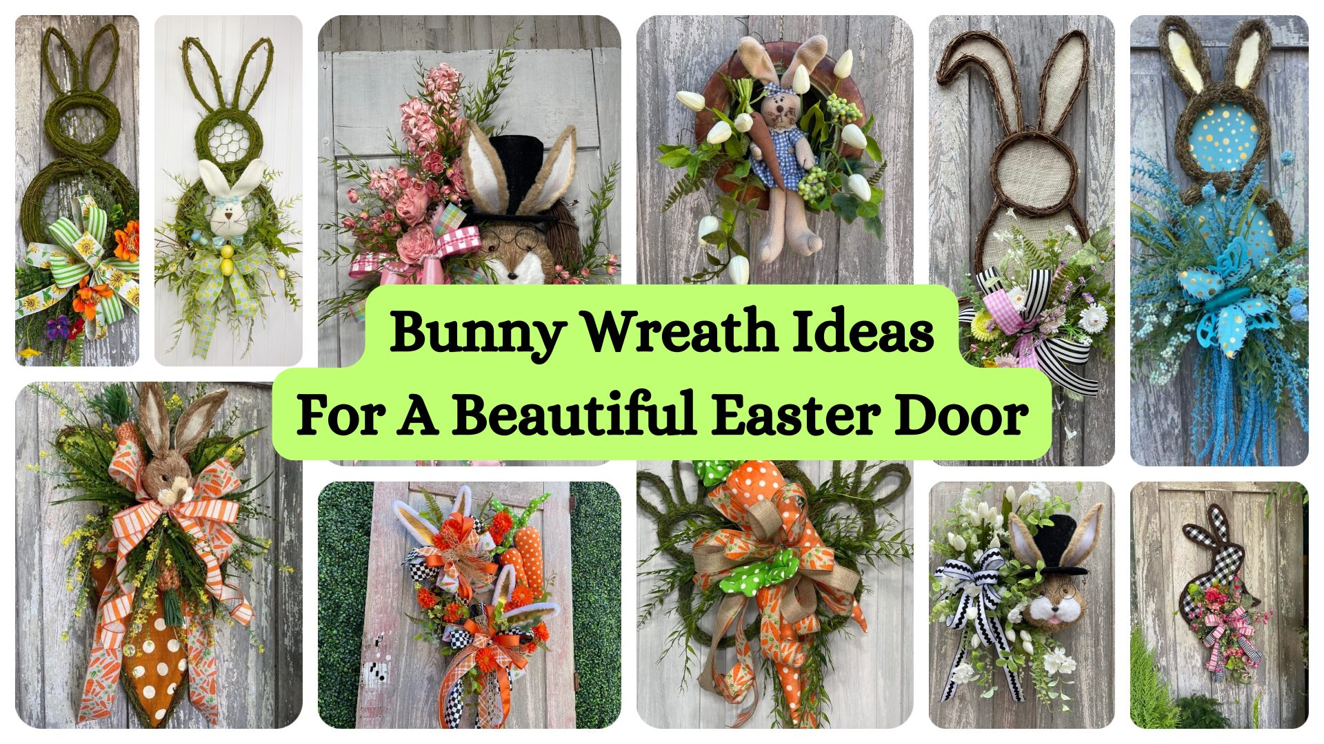 Moss Bunny Door Hanger - Kelea's Florals