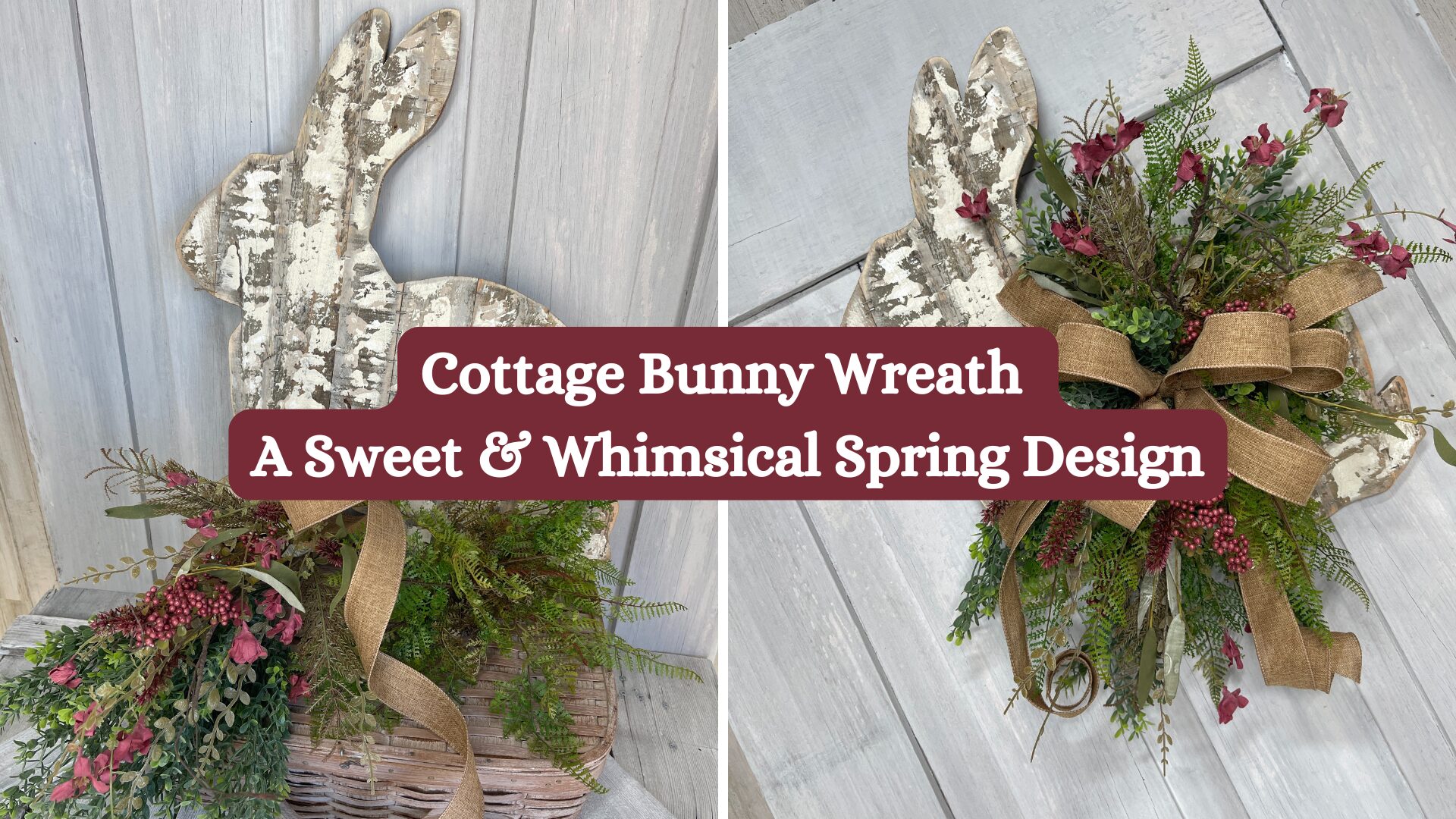 Cottage Bunny Wreath – A Whimsical Touch for Your Easter & Spring Decor ...