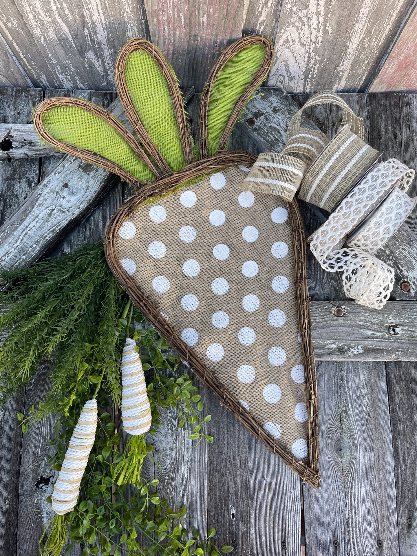 Spring Carrot Door Hanger Wreath Kit - Kelea's Florals