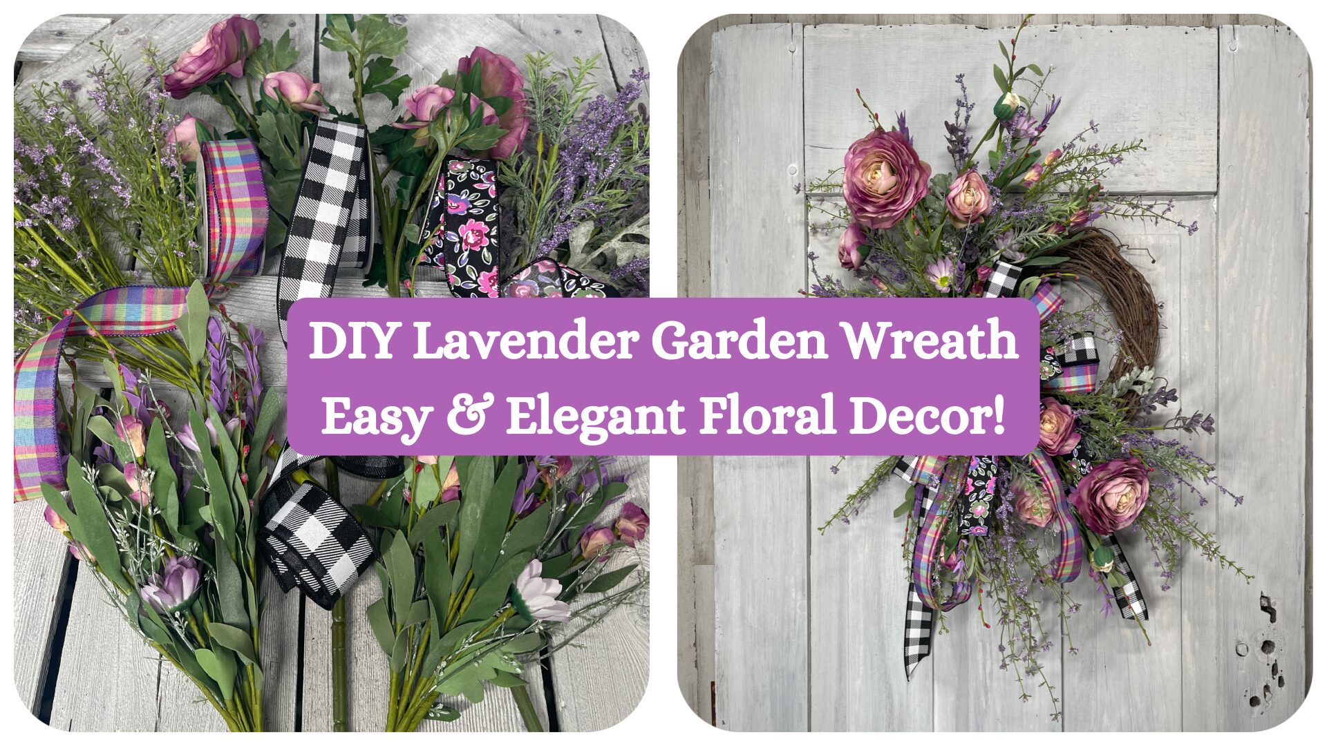 DIY Lavender Mixed Garden Wreath – A Beautiful Floral Accent for Any ...