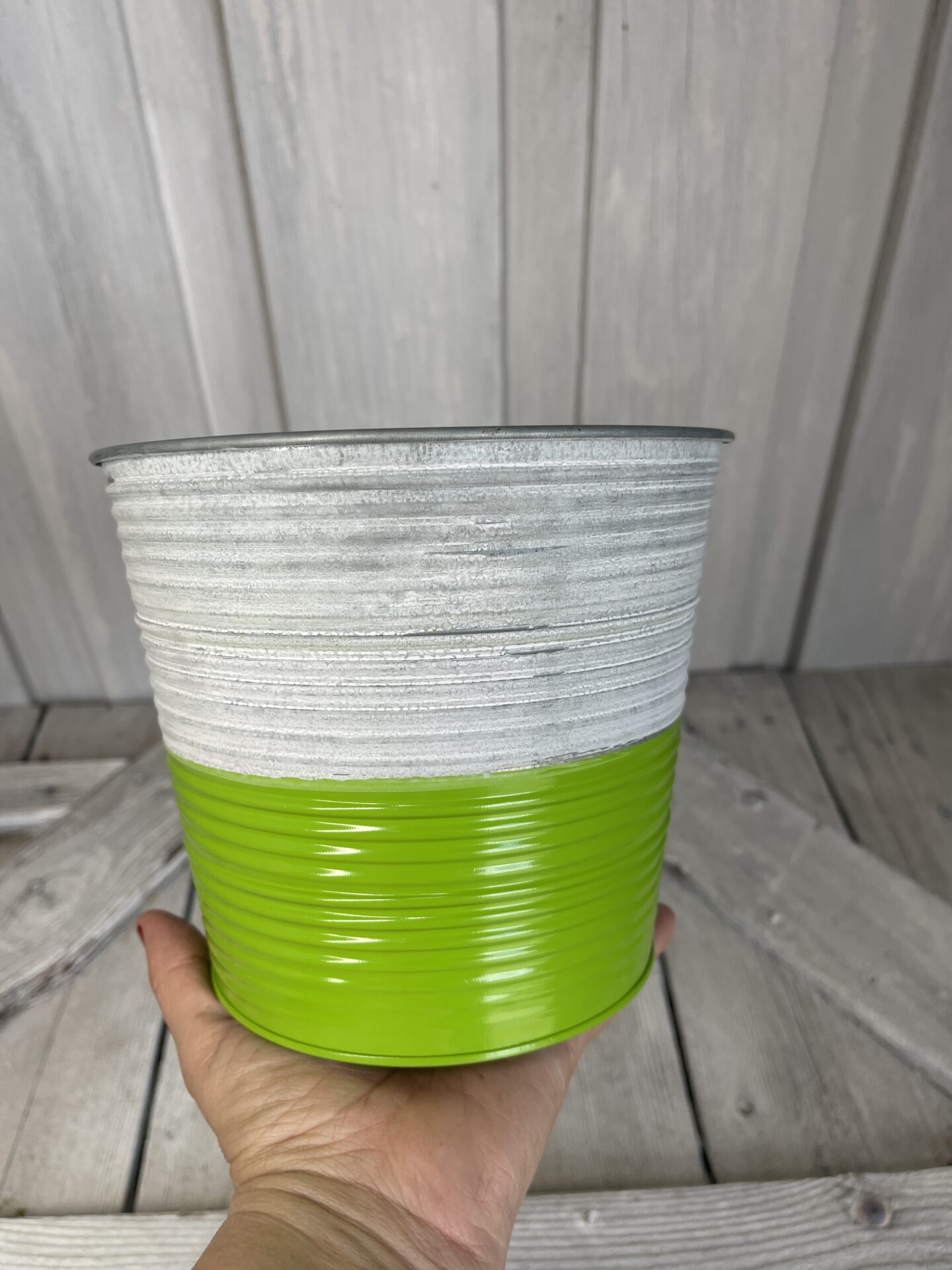 Green White Bucket - Kelea's Florals