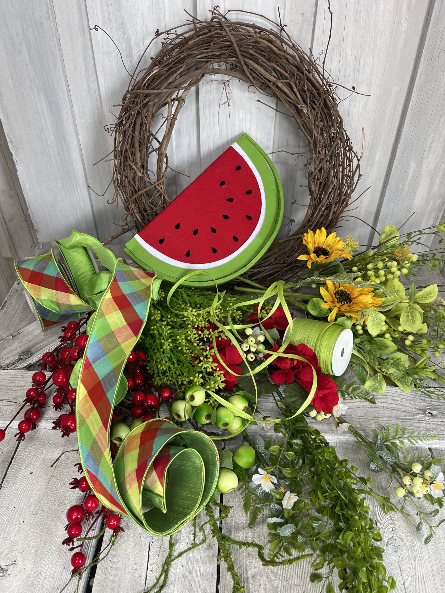 KDS Tutorial Summertime Watermelon Wreath Supply List - Kelea's Florals