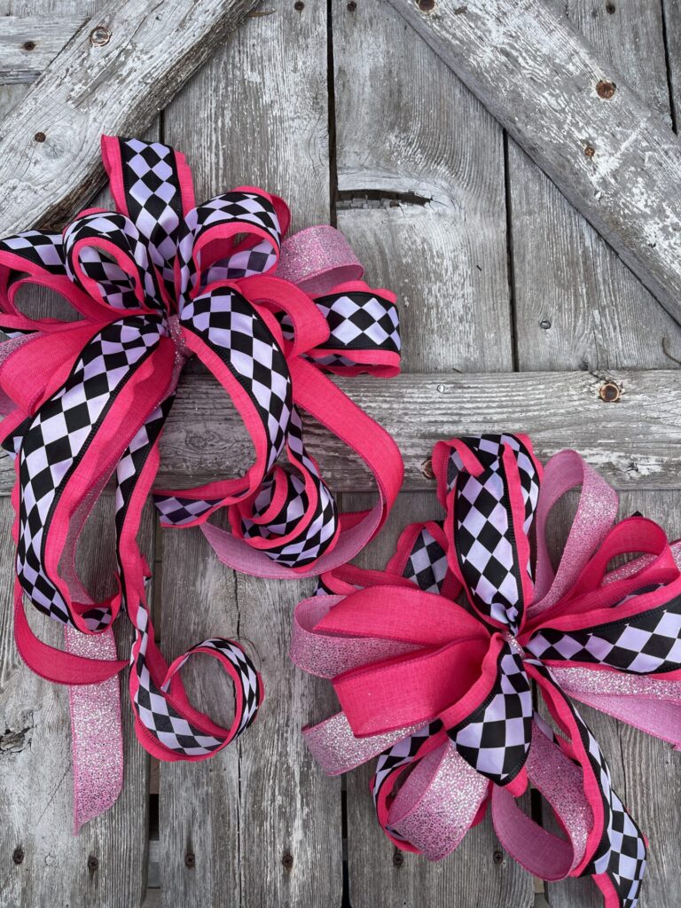 Pink Witch Hat Swag with Bows - Kelea's Florals