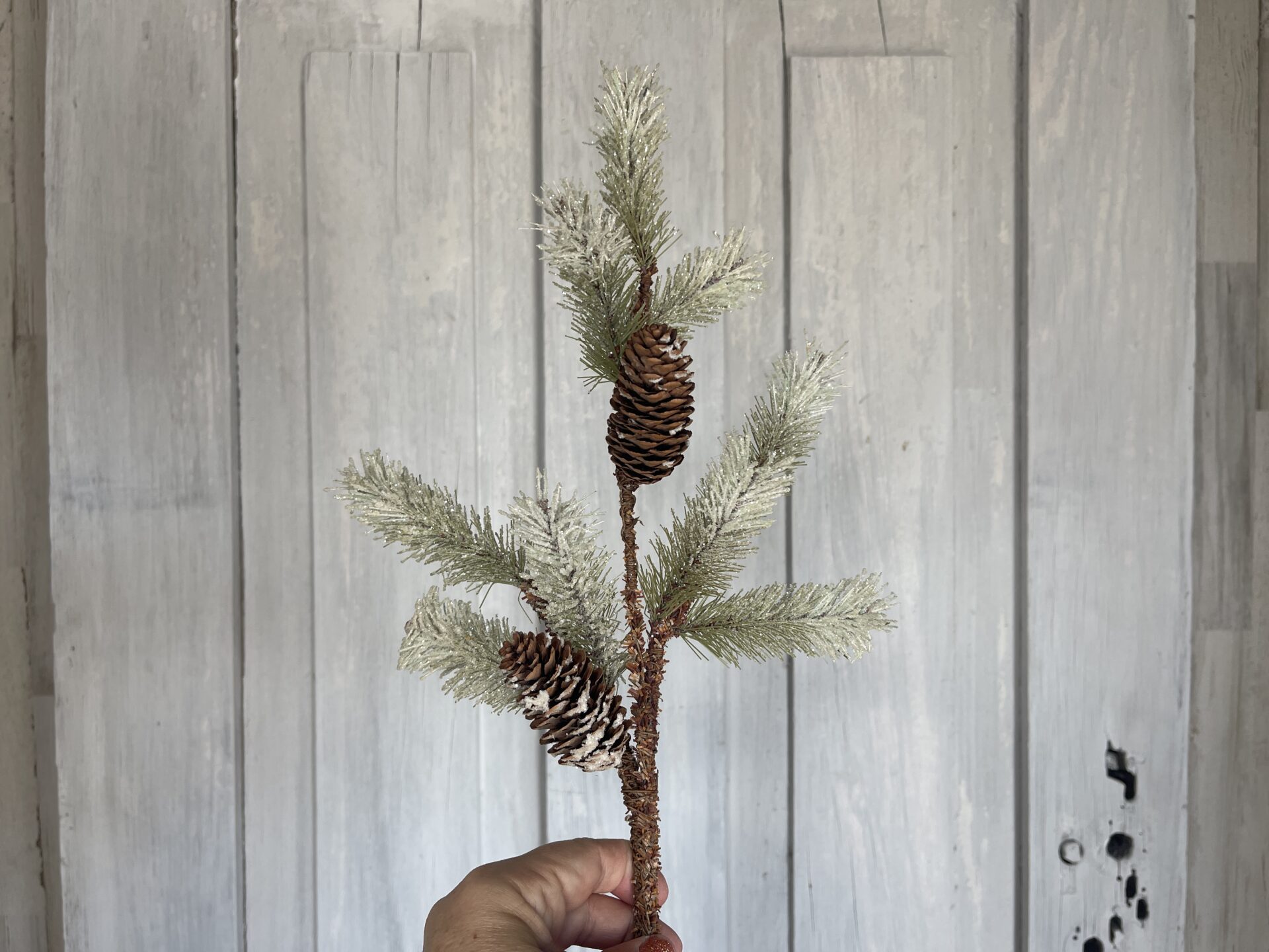 Flocked Pine Stem - Kelea's Florals
