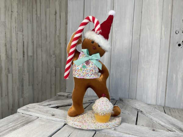Standing Gingerbread with Candy Cane Decor - Kelea's Florals