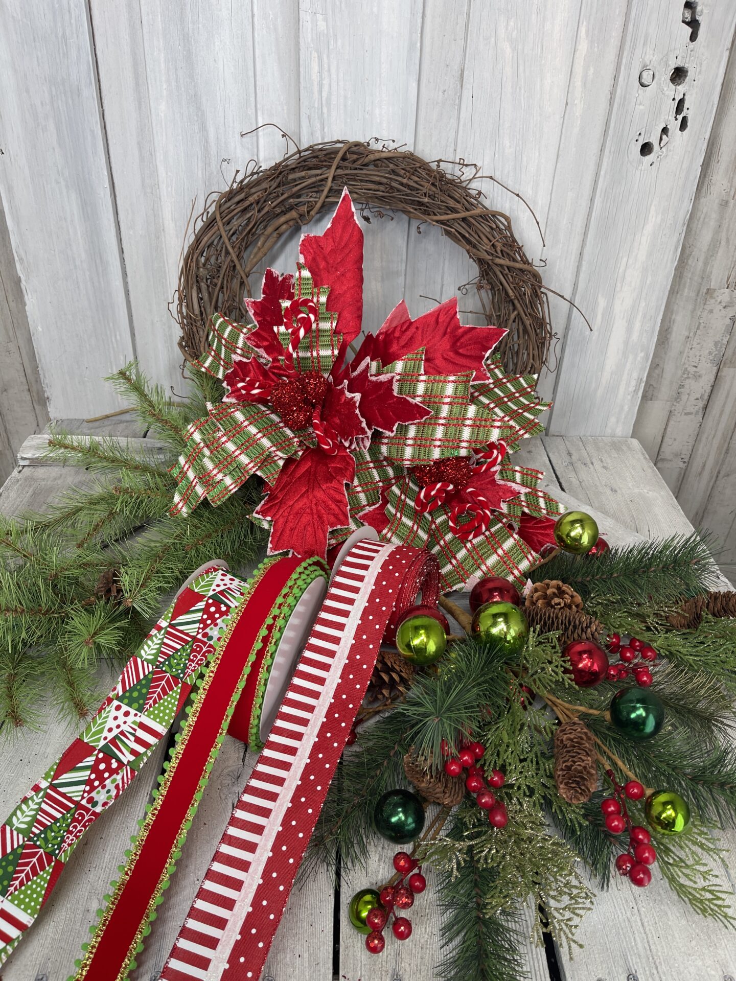 KDS Tutorial Plaid Poinsettia Traditional Wreath Supply List - Kelea's ...