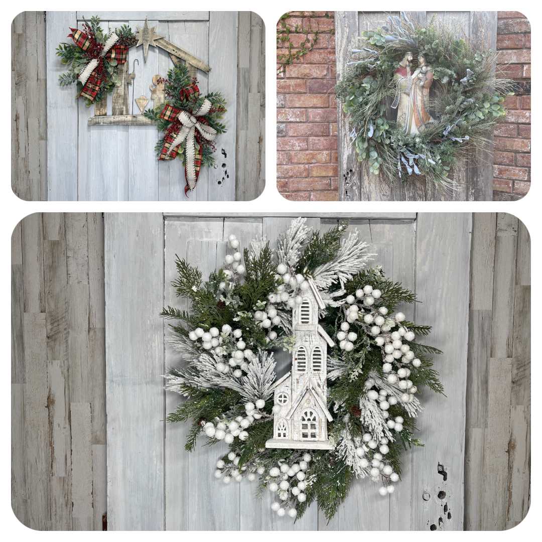 Religious Christmas Wreath Compilation - Kelea's Florals