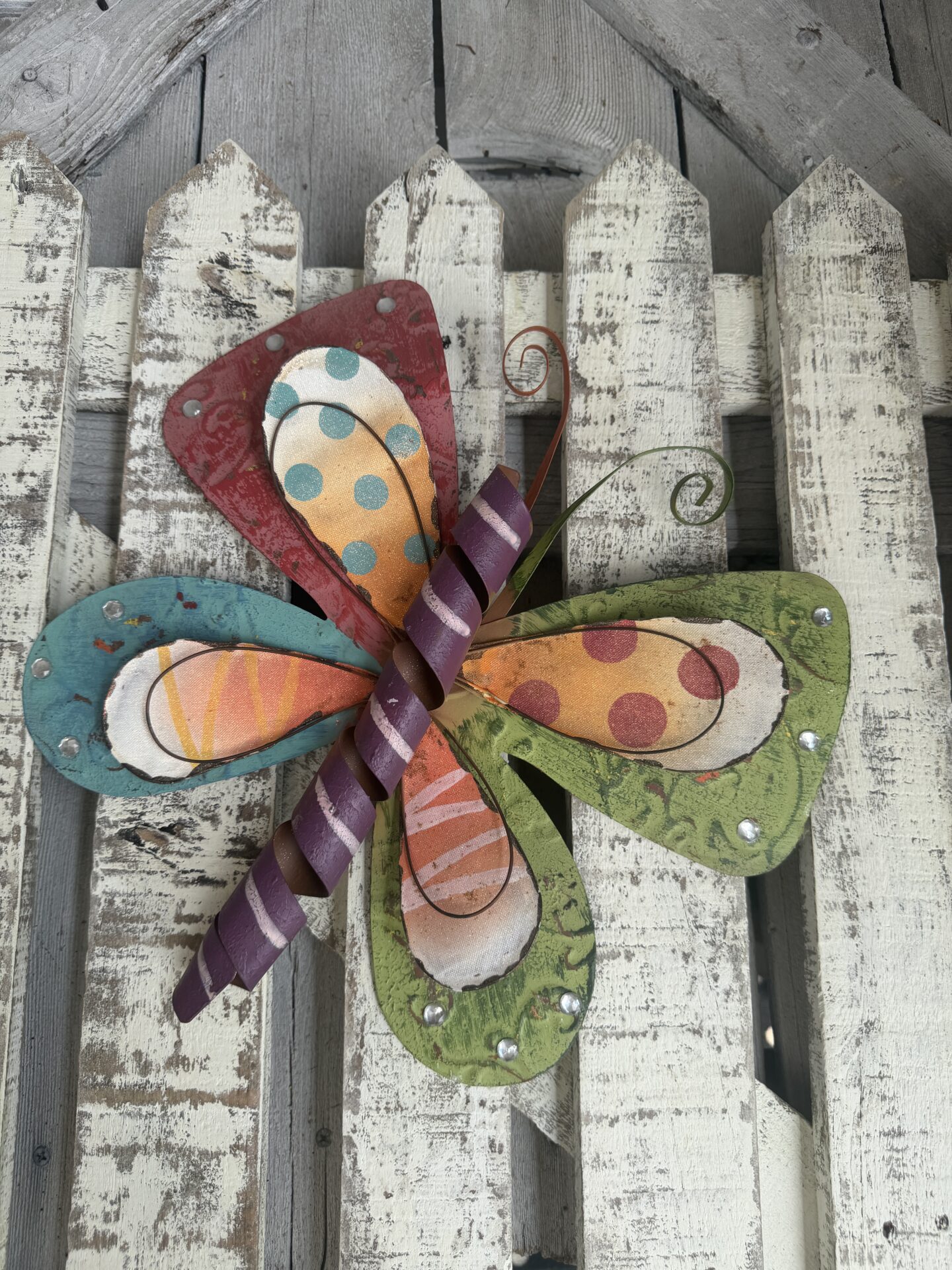 Glitter Polka Dot Metal Butterfly - Kelea's Florals
